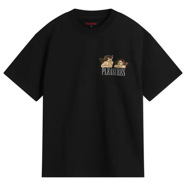 PLEASURES Dynamic Emboirdery T-shirt - Black