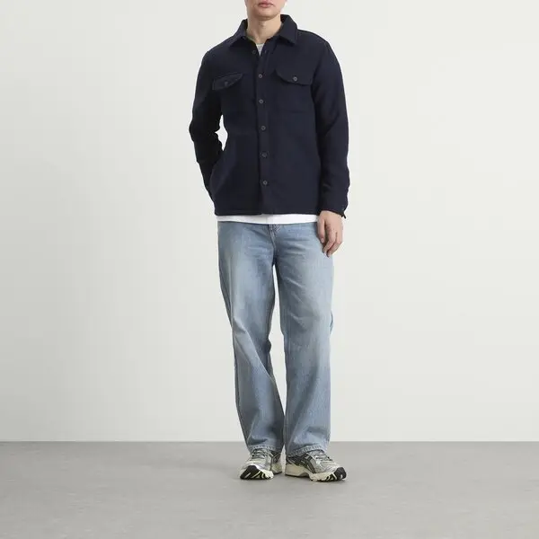 WAX LONDON Lomond Thick Wool Blend Overshirt