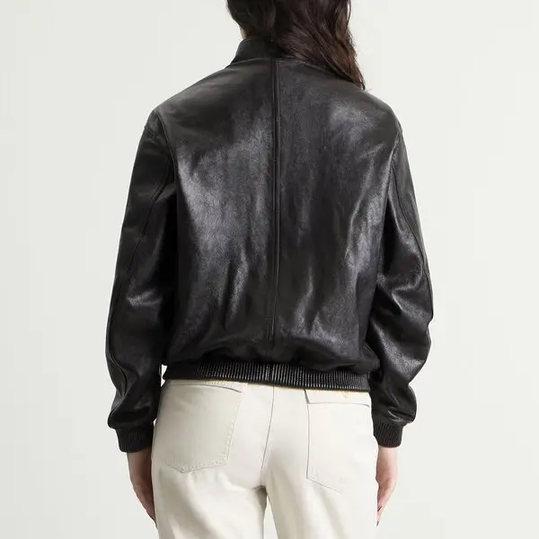 NOTHING WRITTEN Leather Single Rider Jacket