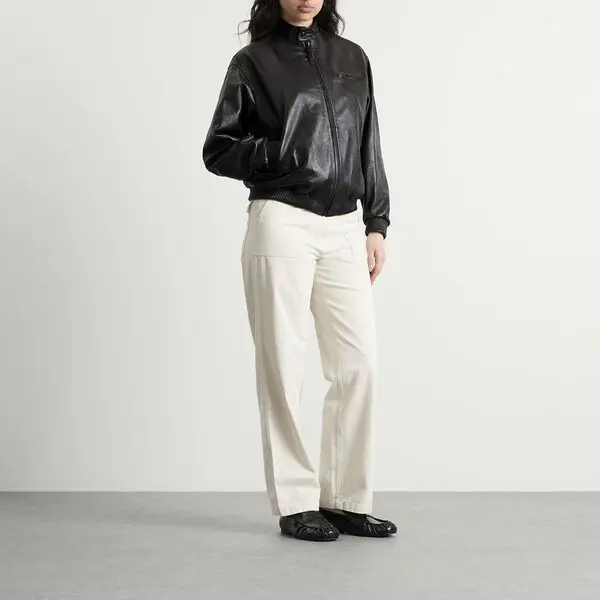NOTHING WRITTEN Leather Single Rider Jacket