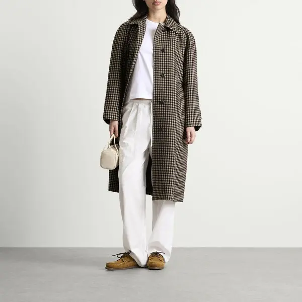 NOTHING WRITTEN Bébé Check Balmacaan Coat