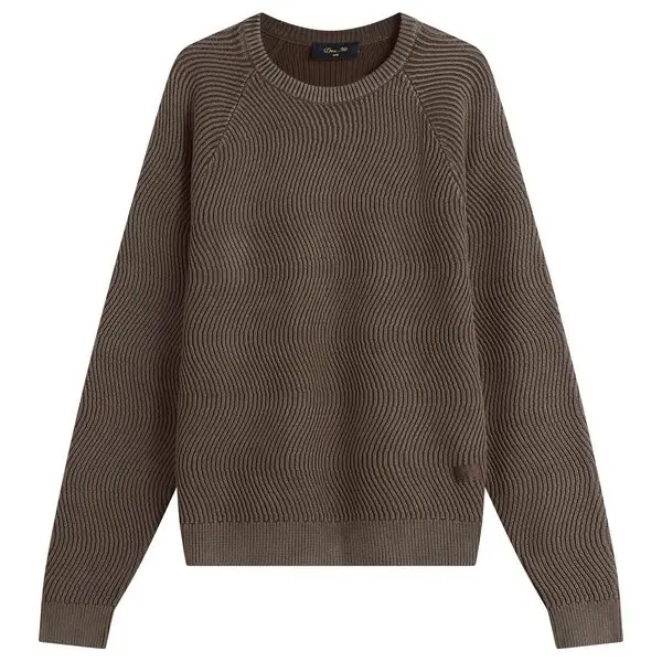 DIME Wave Knit Sweater - Brown