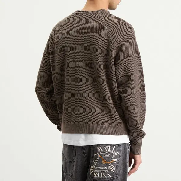 DIME Wave Knit Sweater - Brown