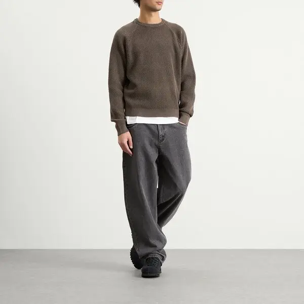 DIME Wave Knit Sweater - Brown