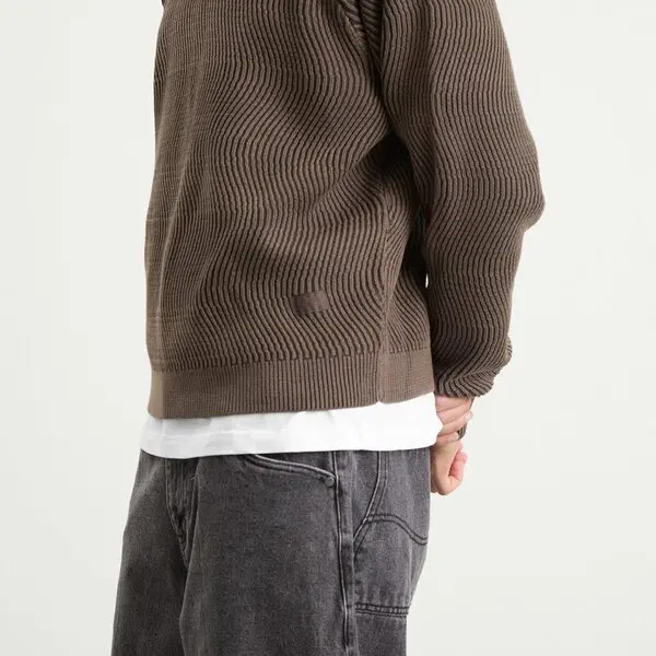 DIME Wave Knit Sweater - Brown