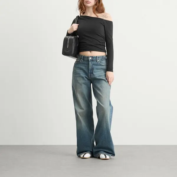 TALA 365 Cupro Gathered Long Sleeve Top