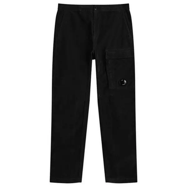 C.P. COMPANY Corduroy Lens Cargo Pant - Black