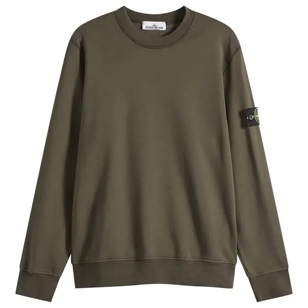 Stone Island Organic Cotton Fleece Sweatshirt - Charcoal