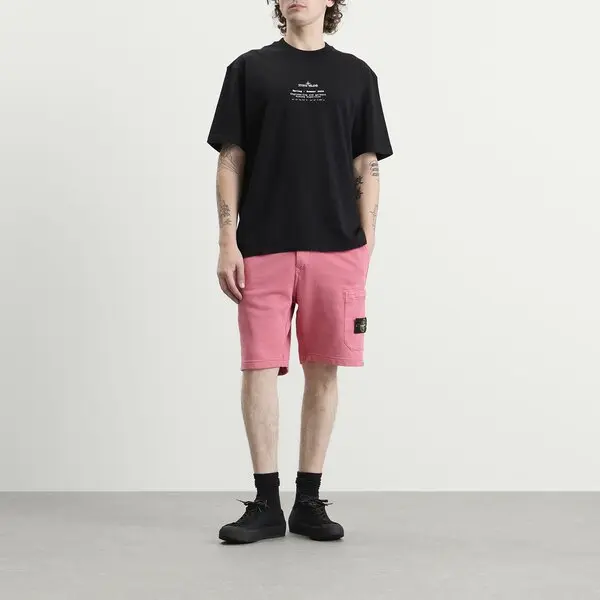 Stone Island Garment Dyed Organic Cotton Fleece Shorts