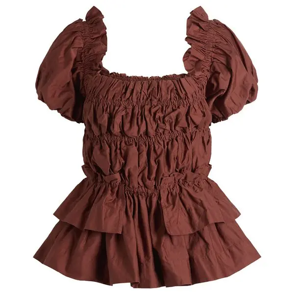 DAMSON MADDER Lyza Blouse - Brick