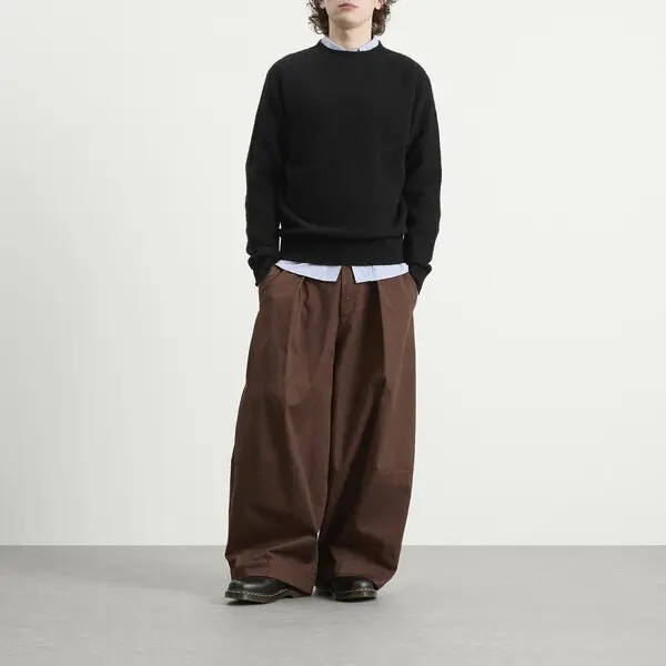 You Must Create Garment Dyed Modal Deadbeat Trouser - Brown