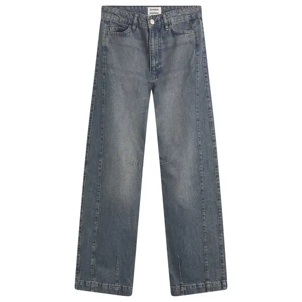 DAMSON MADDER Felix Relaxed Barrel Leg Jeans - Blue