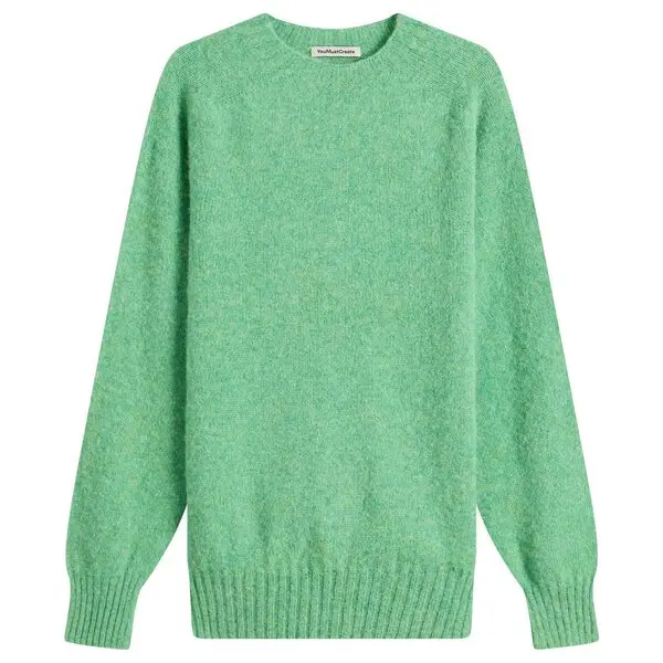 You Must Create Suedehead Crew Neck Jumper - Green