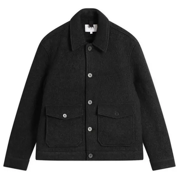 WAX LONDON Newgate Melange Wool Jacket - Black