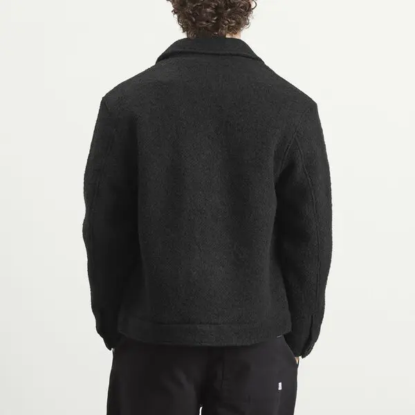 WAX LONDON Newgate Melange Wool Jacket - Black