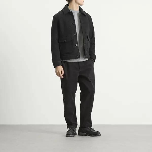 WAX LONDON Newgate Melange Wool Jacket - Black
