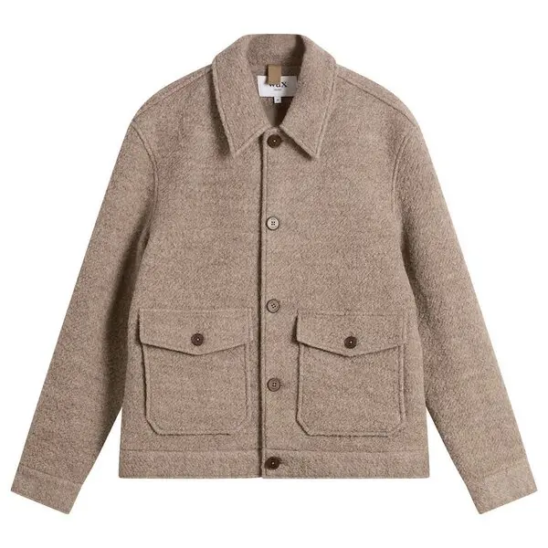 WAX LONDON Newgate Melange Wool Jacket - Light Brown