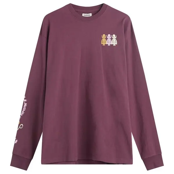 DAMSON MADDER Paper Cut Gals Long Sleeve T-shirt - Fig