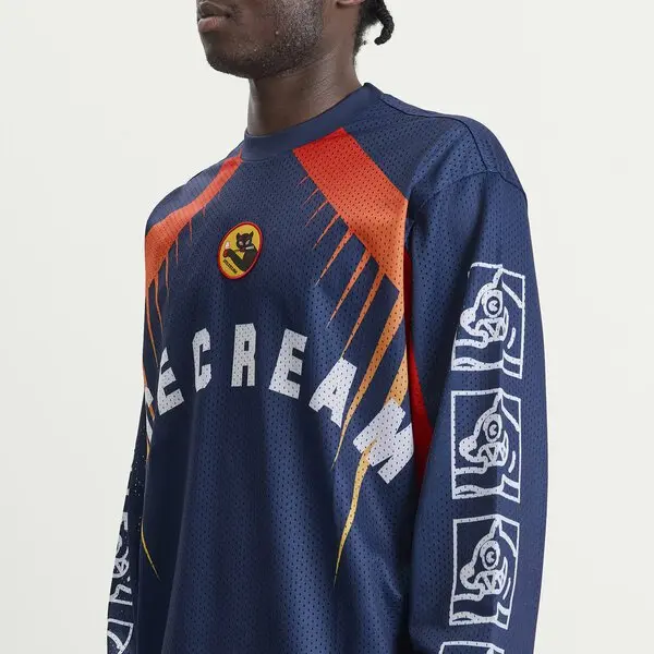 ICECREAM Moto Racer Long Sleeve Mesh Shirt