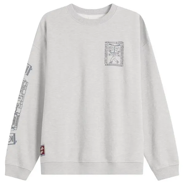 DAMSON MADDER The Reader Sweatshirt - Grey