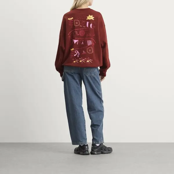 DAMSON MADDER Sundried Washing Line Crewneck Sweatshirt