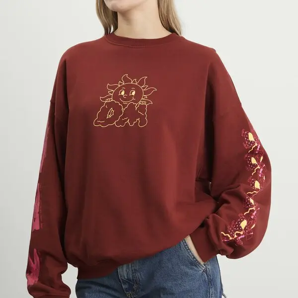 DAMSON MADDER Sundried Washing Line Crewneck Sweatshirt