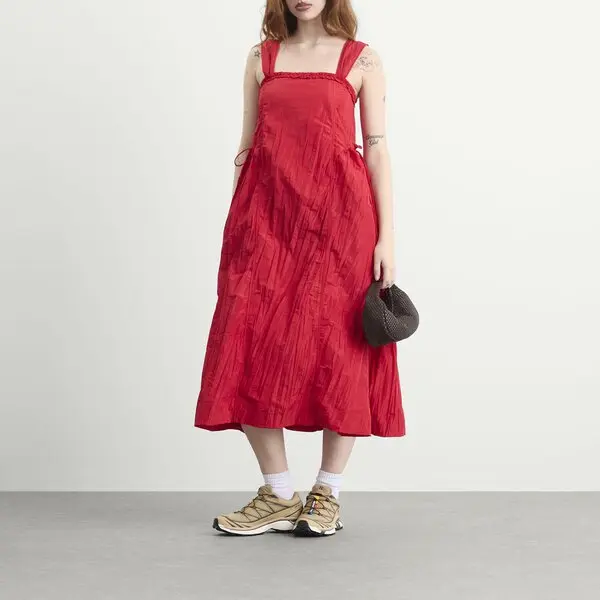 DAMSON MADDER Elina Midi Dress - Red