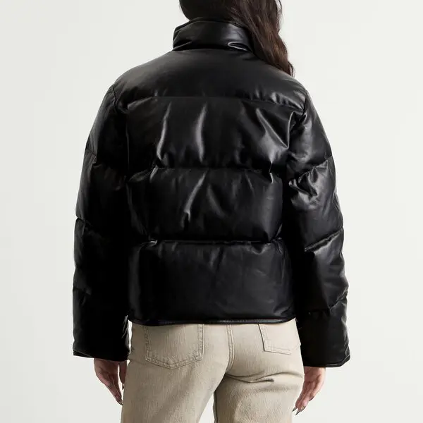 NOTHING WRITTEN Lambskin Leather Puffer