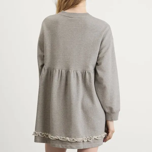 GANNI Isoli Crewneck Peplum Dress