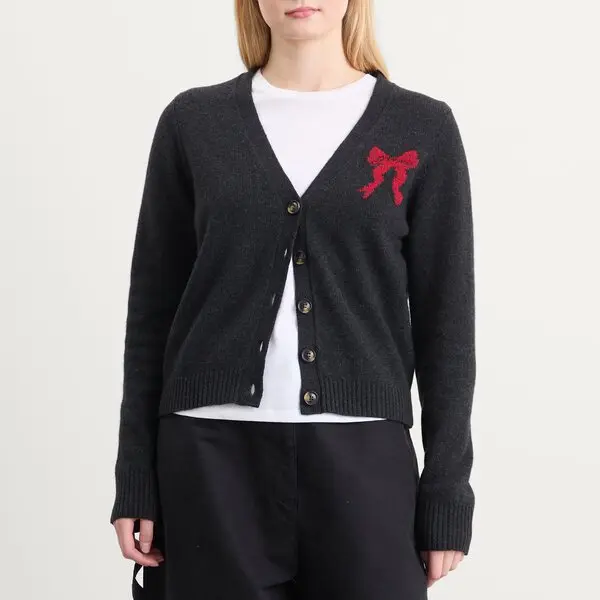 GANNI Graphic Wool Cardigan