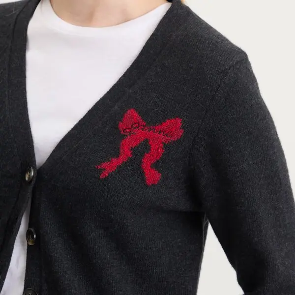GANNI Graphic Wool Cardigan