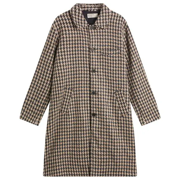 Universal Works Cortina Tweed Long Swing Coat - Sand