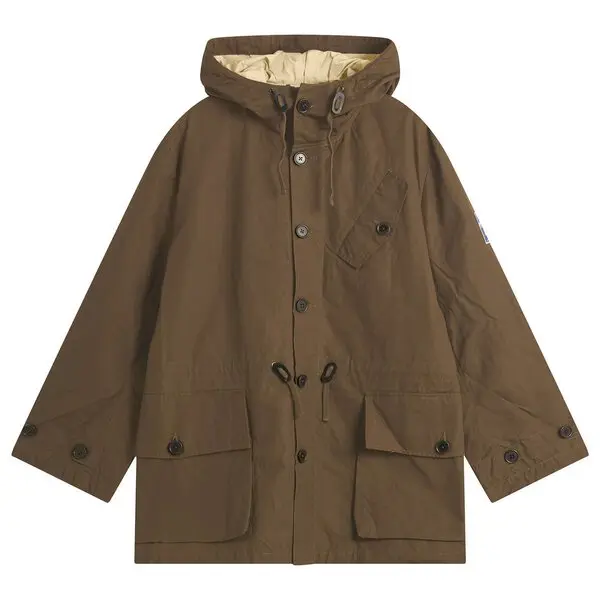 Universal Works British Waxed Cotton Boston Parka - Brown