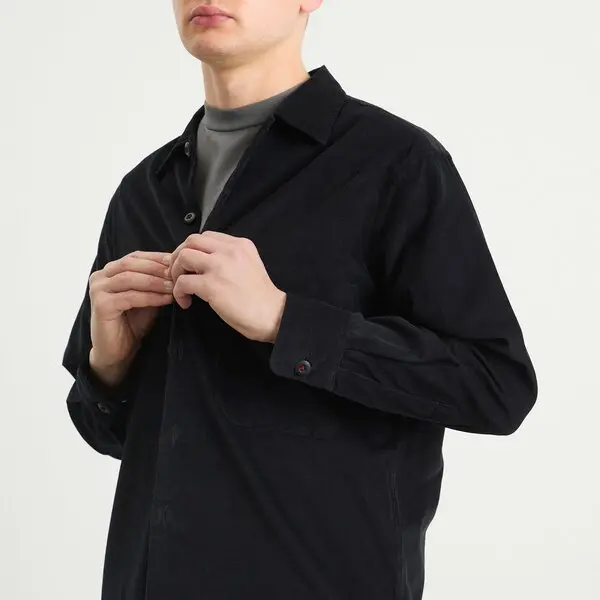 Universal Works Fine Cord Fatigue Overshirt - Black