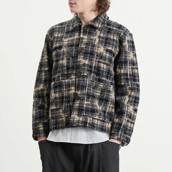 Universal Works Patch Check Fleece Rams Jacket