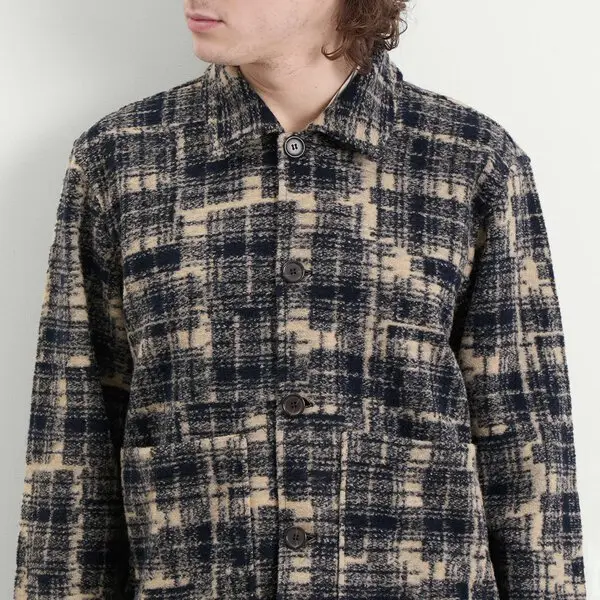 Universal Works Patch Check Fleece Rams Jacket