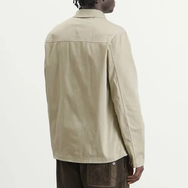 Stone Island Organic Cotton Sateen Zip Shirt Jacket - Sand