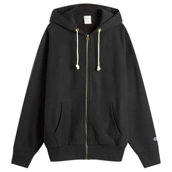 Champion Reverse Weave Fleece Zip Hoodie - Black