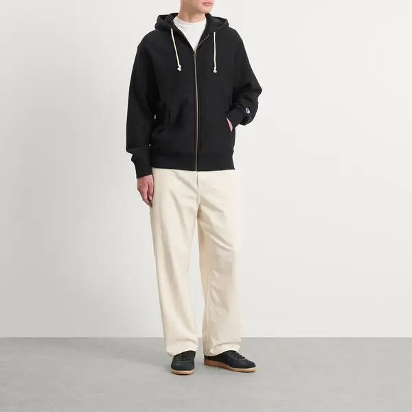 Champion Reverse Weave Fleece Zip Hoodie - Black