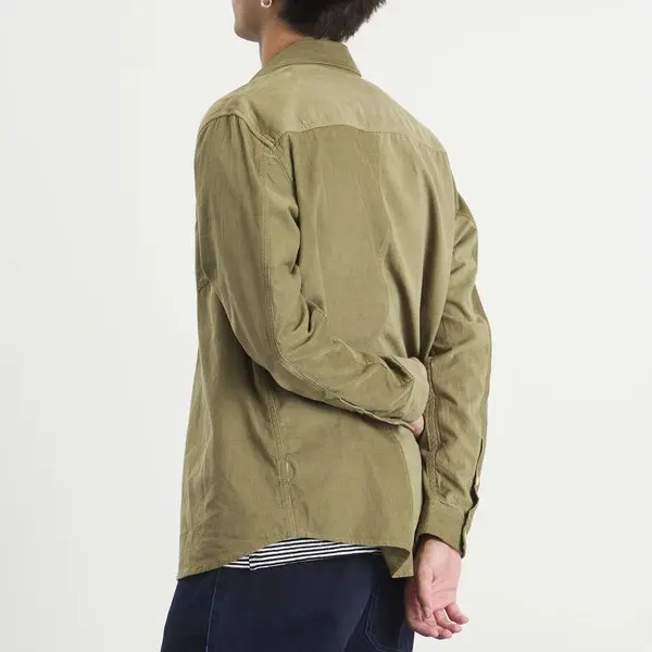 Folk Direction Babycord Shirt - Olive