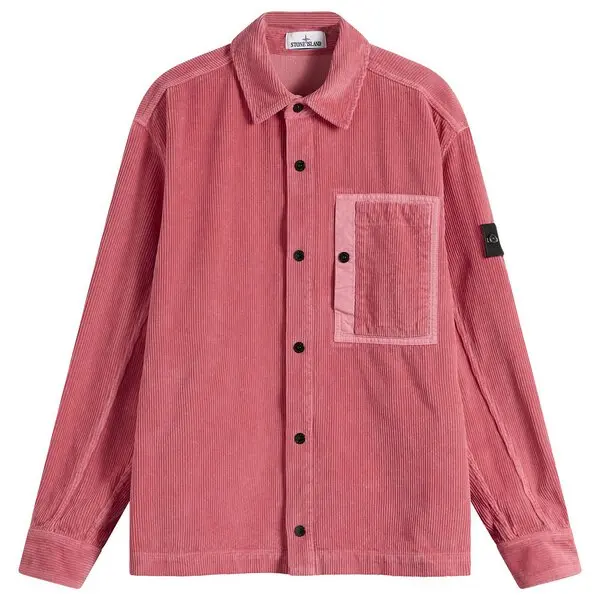 Stone Island Organic Cotton Corduroy Overshirt - Geranium