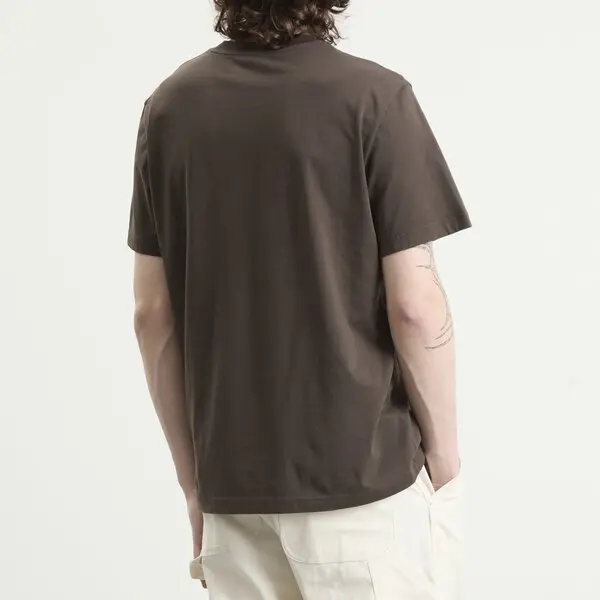 Moncler Stripe Logo Short Sleeve T-shirt - Brown