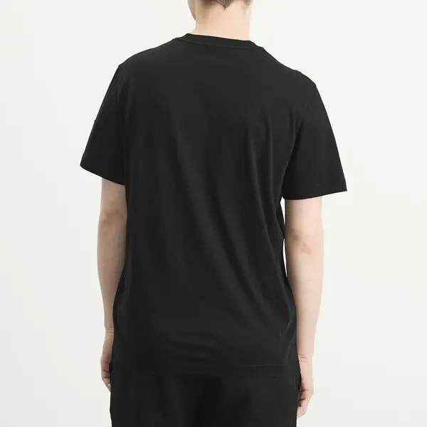 Moncler Stripe Logo Short Sleeve T-shirt - Black