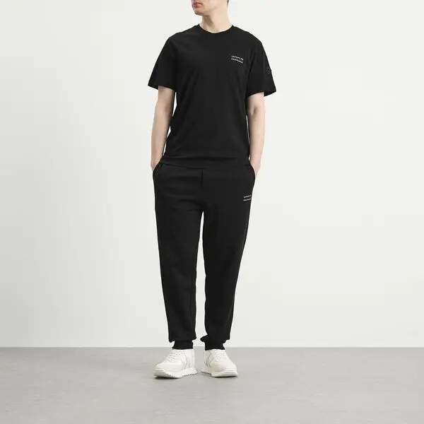 Moncler Stripe Logo Short Sleeve T-shirt - Black