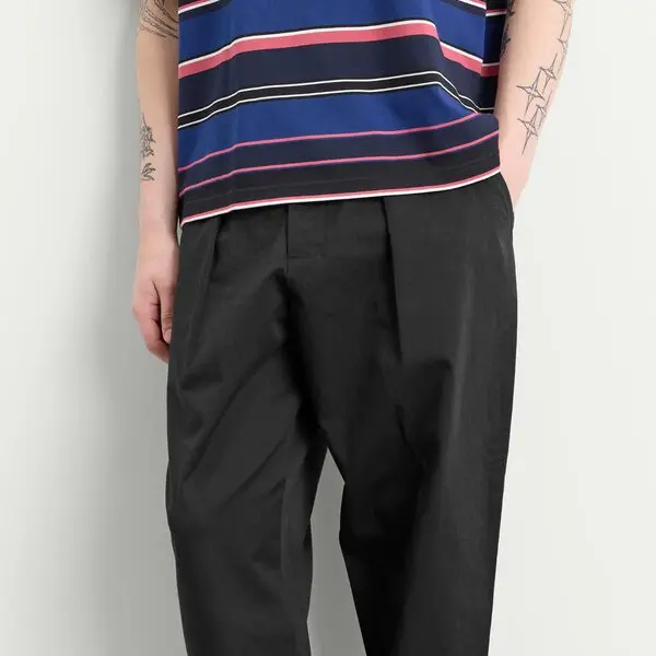 Universal Works Pleated Track Pant - Black