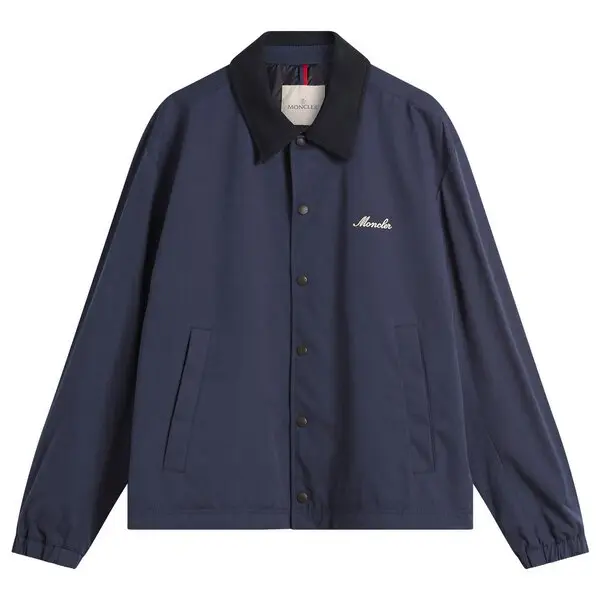 Moncler Arinell Brushed Cotton Shirt Jacket - Navy