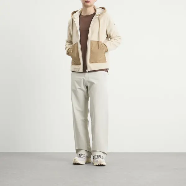Moncler Teddy Fleece Zip Up Hooded Fleece