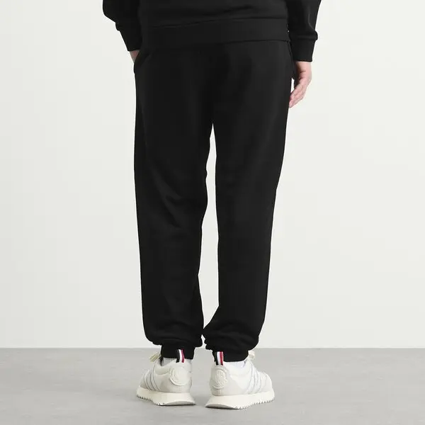 Moncler Stripe Logo Sweatpants - Black