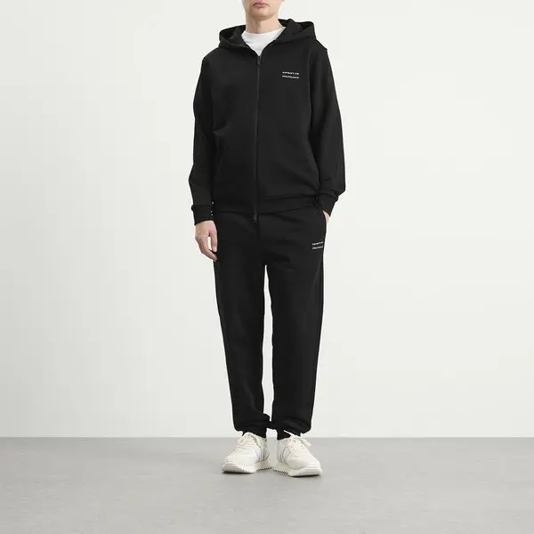 Moncler Stripe Logo Sweatpants - Black