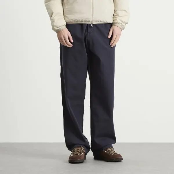 Moncler Gabardine Cotton Carpenter Trousers - Navy
